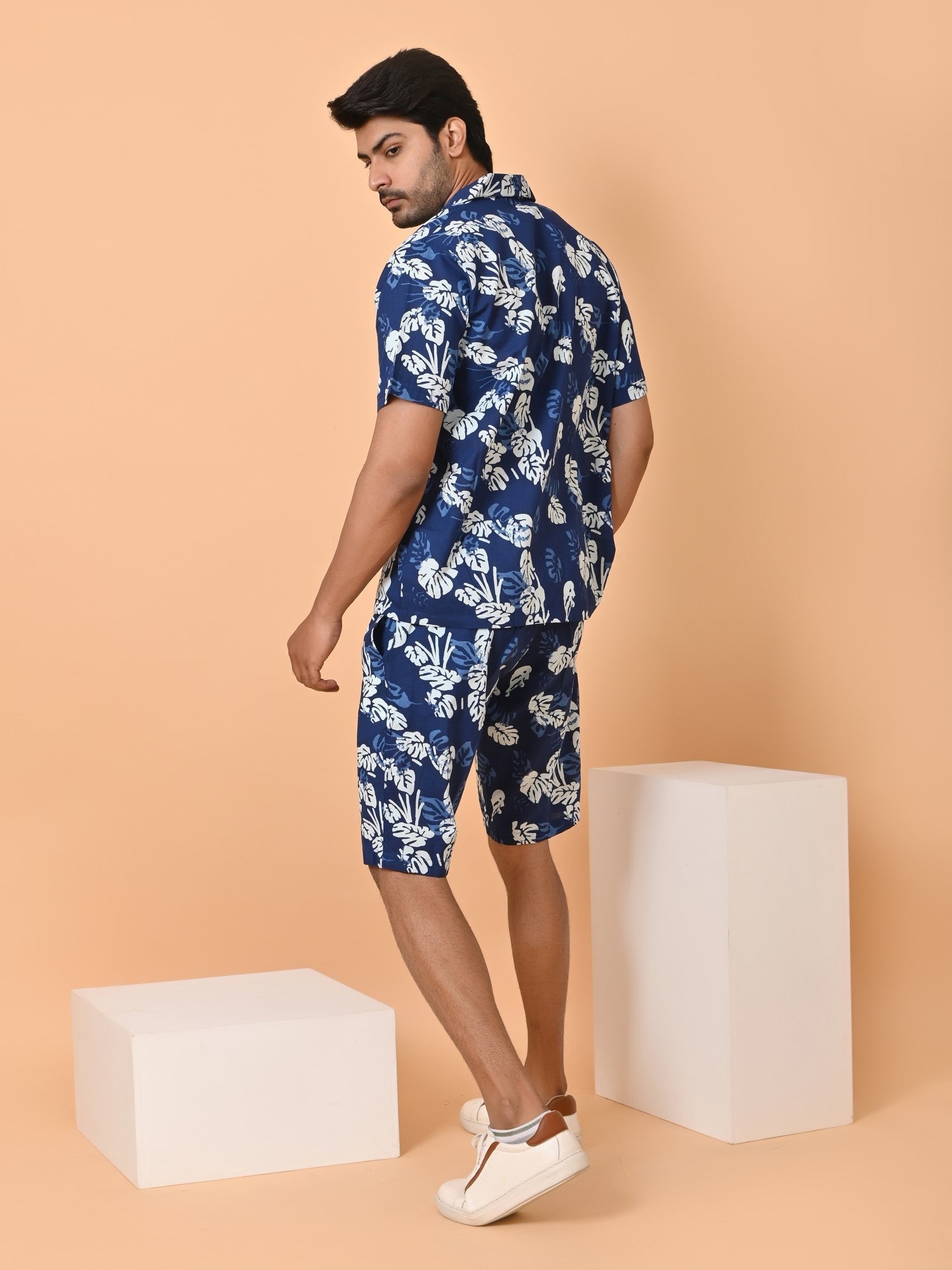 Leafs Navy Blue Co-ords Set – ETHNIC COTLER